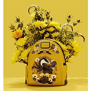 Loungefly Harry Potter Hufflepuff House Floral Tattoo Mini Backpack