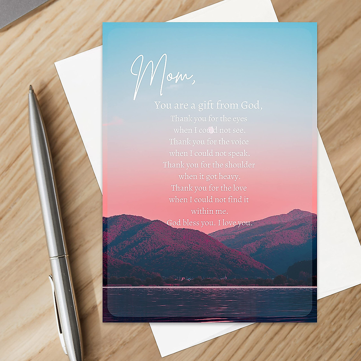 Christian Mom Appreciation, Birthday, Merry Christmas, Get Well. Mother's Day Card for Mom Card Christian Card, Christian Gift for Mother, Mom Card (Single Card)