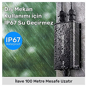 Cudy 2 Channel Gigabit Outdoor PoE Extender，2 Output PoE Ports, IP67 Waterproof, 10/100/1000Mbps, PoE Repeater/PoE Amplifier/PoE Booster, Wall-Mount, Comply with 802.3bt / 802.3at / 802.3af