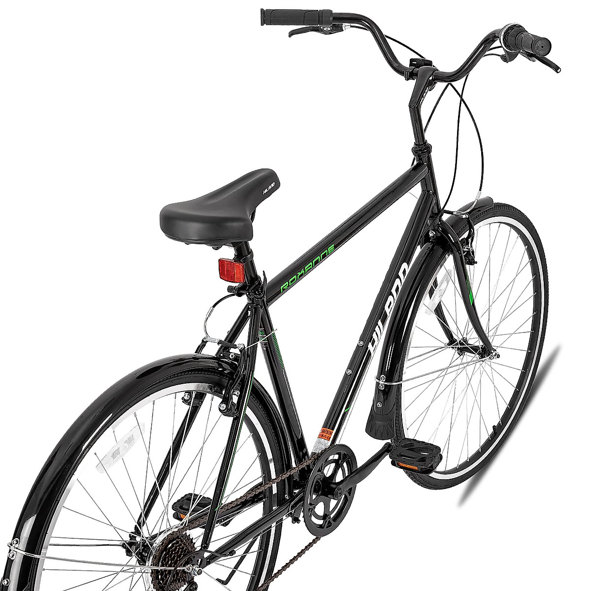 HH HILAND 700C Hybrid Bike, Step-Through or Step-Over Frame Commuter City Bike, 7 speeds Cruiser Bicycle for Men Women