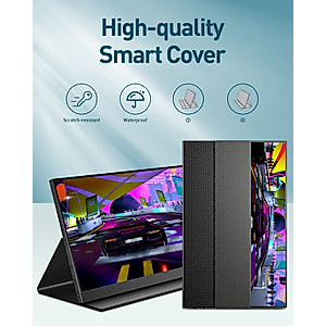 CNBANAN 144Hz Portable Gaming Monitor 17.3" for Laptop FreeSync 1080P HDR IPS USB-C Laptop Monitor VESA Ultra-Slim Dual Speakers Travel Monitor for Laptop Mac Phone Xbox Game Monitor