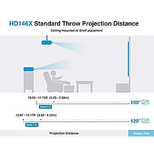 Optoma HD146X High Performance Projector for Movies & Gaming | Bright 3600 Lumens | DLP Single Chip Design | Enhanced Gaming Mode 16ms Response Time