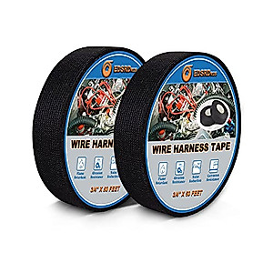 EDSRDRUS Multi-Pack Automotive Harness Cloth Tape 3/4in x 50ft High Temp Wire Harness Wrapping Tape, for Automobile Electrical Wire harnessing Noise Dampening Flame Resistant & Cable Fixation