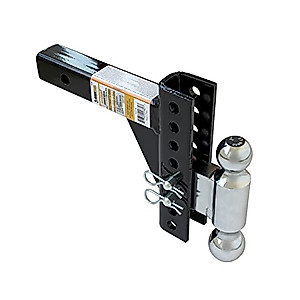 MaxxHaul 70380 Black/Chrome Adjust Dual Ball Mount