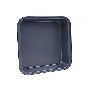 DONOUCLS Nonstick Square Cake Pans Bakeware, 9-Inch Heavy Duty Carbon Steel Premium Baking Pan, Gray