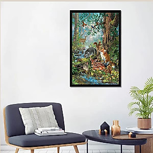 GemZono Diamond Painting Kits for Adults Beginners Animals Diamond Art for Adults-DIY 5D Paint with Diamond Full Drill for Home Wall Decor,Animal Diamond Dots(12x16inch)