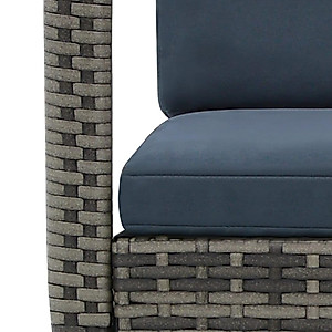 Outdoor Porch Rocker Chair for Adult, All Weather- Resistant Patio Rocking Chair for Garden Lawn Garden Rocking Chair Poly Rattan Anthracite