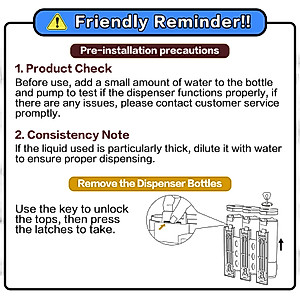 Craslly Shampoo and Conditioner Dispenser, Bathroom Shower Dispenser 3 Chamber No Drill Shampoo Dispenser, Perfect for Bathroom Wall, Kitchen Wall, Hotel Shower - Black