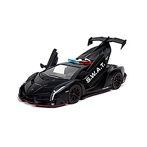 Jada Toys Hyperspec 1:24 Lamborghini Veneno S.W.A.T. Die-cast Car, Toys for Kids and Adults