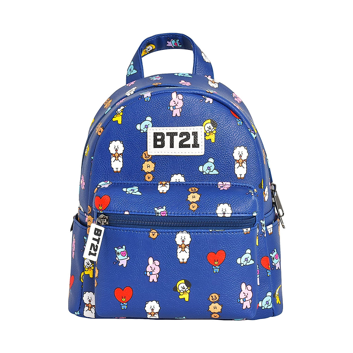 Concept One BT21 LINE FRIENDS Mini Backpack, Small Travel Bag for Men and Women, Blue