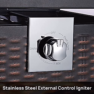 GAOAG Propane Fire Pit Table, 28" Gas Fire Pit,50,000 BTU Auto-Ignition,Outdoor Rattan Square Fire Table with Lid,ETL Certification Summer Table, Winter Pit for Outside Patio, Garden, Backyard