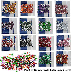 BRASS TACKS KITS FOR CRAFTY KIDS Gem Painting Kit- Make Your Own Keychains- Diamond Art Painting by Numbers (Owl)