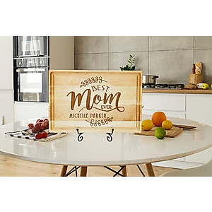 Barika Custom Engraved Cutting Boards - Personalized Kitchen Blocks for Women - Best Mothers Day, Anniversary, Birthday, Christmas Gift for Mom, Grandma, Mother in Law, Daughter, Wife or Her