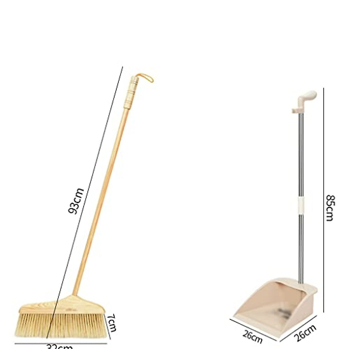 H Sweeping Broom, Pig Bristles, Broom and Dustpan Set, Household Wiper, Broom Combination, Soft Hair Broom Furniture