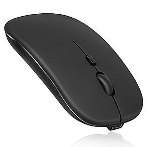 UrbanX Bluetooth Rechargeable Mouse for Dell Latitude 3420 Laptop Bluetooth Wireless Mouse Designed for Laptop/PC/Mac/iPad pro/Computer/Tablet/Android Onyx Black