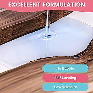 40oz Crystal Clear Epoxy Resin Kit - Non Yellowing Resin Kit for Crafts, Coating, DIY, Casting, Jewelry Making, Tumblers - 20oz Resin & 20oz Hardener with 10 pcs 8 oz Measuring Cups, Sticks and More