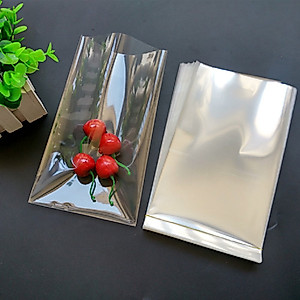 FgfAk 200 Pcs 5x7 Inches Clear Flat Cello/Cellophane Treat Bags Good for Pastry,Bakery,Cookie,Candy and Dessert