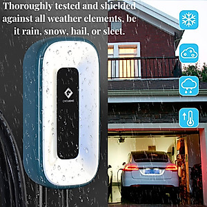 EVCUBNB EV Charger Level 2, Ultra Compact, Up to 50 Amp Charging Station for Home, 240V EVSE, Indoor/Outdoor, 23Ft Cable Level 2 EV Charger, Direct Charging，NEMA 14-50 Plug(4-Prong) or Hardwired