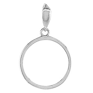 Sterling Silver Penny Bezel 19 mm Coins Prong Back Square Edge 1 Cent Coin NOT Included