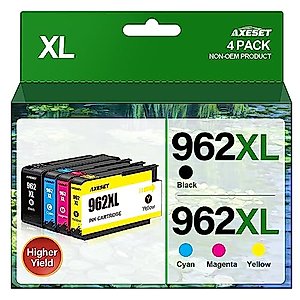 962XL Ink Cartridges Combo Pack Compatible for HP 962 XL HP962XL 962XL Black and Color Combo Pack Replacement for HP Officejet Pro 9010 9020 Series, 9015 9016 9018 9020 9025 Printers (4 Pack)