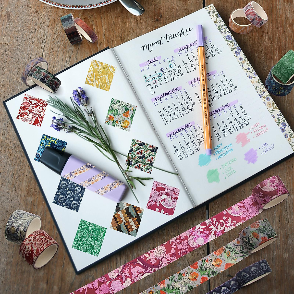 48 Rolls Washi Tape Set,Decorative Masking Adhesive Tape for DIY Crafts and Gift Wrapping,Beautify Bullet Journals ,Planners by KOVANO