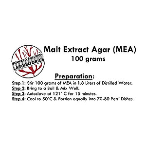 Malt Extract Agar (MEA) Dehydrated, 100 grams