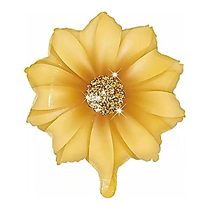 20 Pcs Beautiful Flower foil Balloons, 18" Sunflower Party Balloons for Wedding Party Decorations Summer Sunshine Birthday Party Supplies