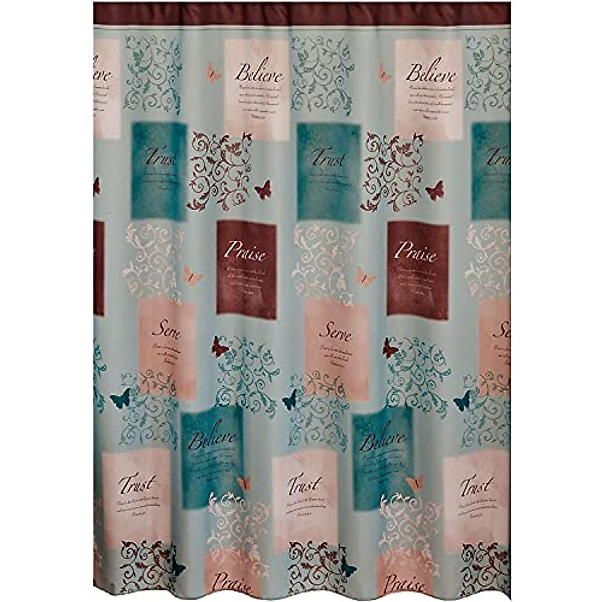 Butterfly Blessings Shower Curtain, 100% polyester shower curtain
