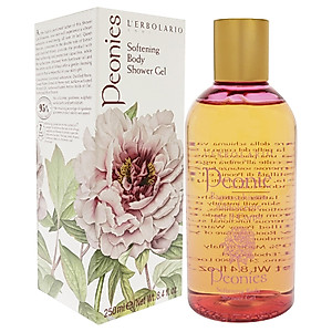 L'Erbolario - Peonies - Softening Body Shower Gel - Perfumed Body Cleanser with Soft and Luscious Foam - Vibrant and Gentle Properties - Floral, Powdery Fragrance, 8.4 oz