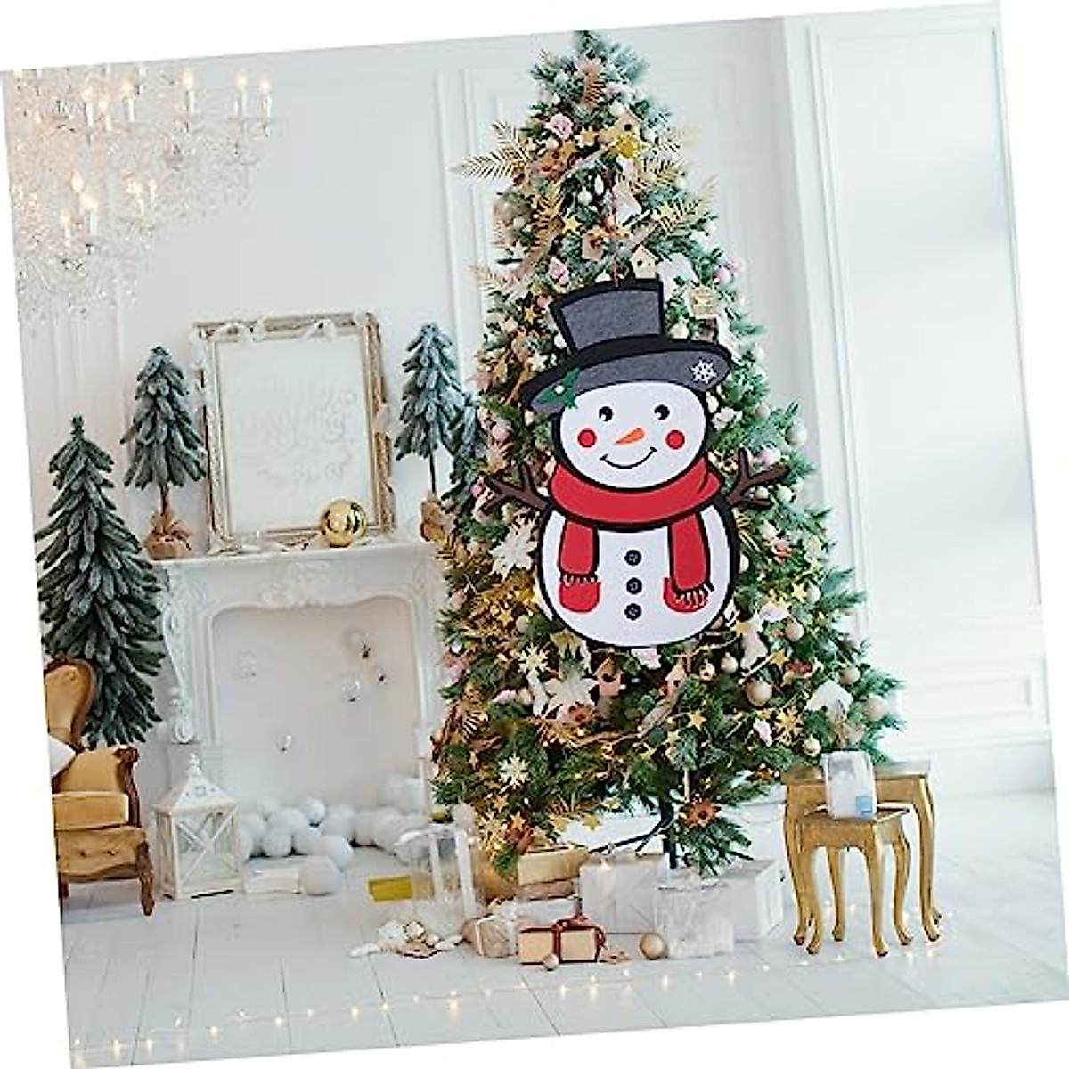 Veemoon 1pc Felt Snowman Kids Nativity Play Set Felt Christmas Detachable Ornaments Christmas Snowman DIY Nativity Ornaments for Kids Christmas Snowman Games Ornaments Xmas Gift Decor Toy