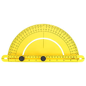 DOITOOL 180 Universal Goniometer Angle Finder Tool Multitools Rotary Protractor Goniometer Ruler Metal Protractor Rotating Angle Measure Protractor Arm Swing Stainless Steel To Rotate Abs