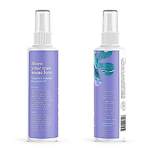 ASUTRA Yoga Mat Cleaner Spray (Peaceful Lavender), 4 fl oz - No Slippery Residue, Organic Essential Oils, Deep-Cleansing for Fitness Gear & Gym Equipment, Microfiber Towel Included