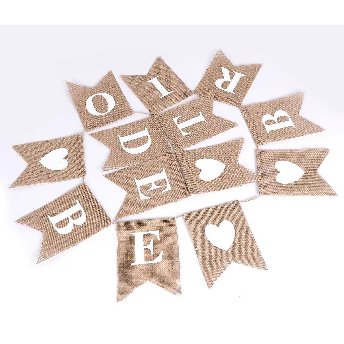 BRIDE TO BE Bunting Banner, Hessian Burlap Garland Bunting for Wedding, Bridal Shower, Hen Party Decoration