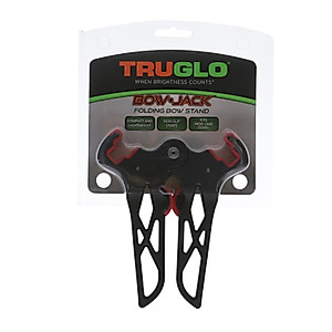 TRUGLO Bow Jack Folding Bow Stand, Mini Wide , Black