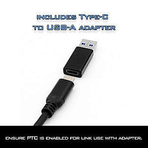 CASEMATIX 13FT USB C Cable Compatible with Oculus Quest 2 Link - USB 3.2 Type-C High-Speed Data and Charging Compatible, Included USB-A Adapter
