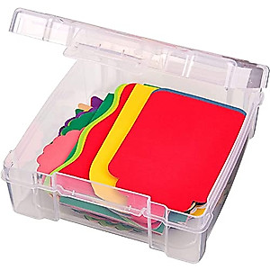 ArtBin 6953AB ClearView 6" x 6" Box Art & Craft Organizer, [1] Plastic Storage Case, Clear