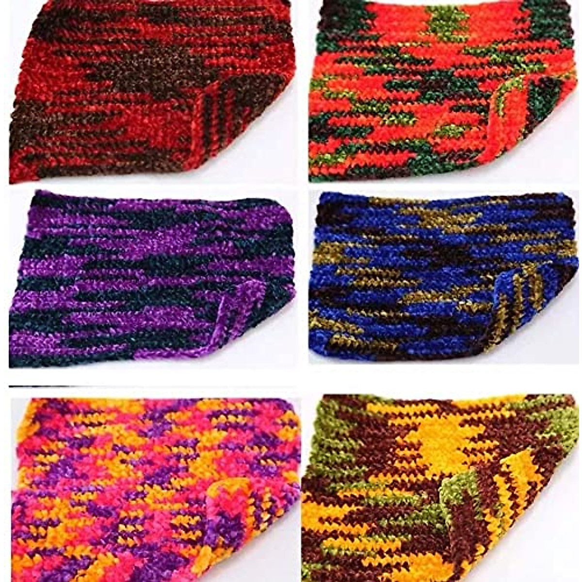 TEXXY 500g Bulky Vegan Soft Yarn Baby Chenille Velvet Yarn Knitting Crochet Yarn Crochet Chenille Yarn DIY Velvet Chenille Yarn (Color : Orange Green)