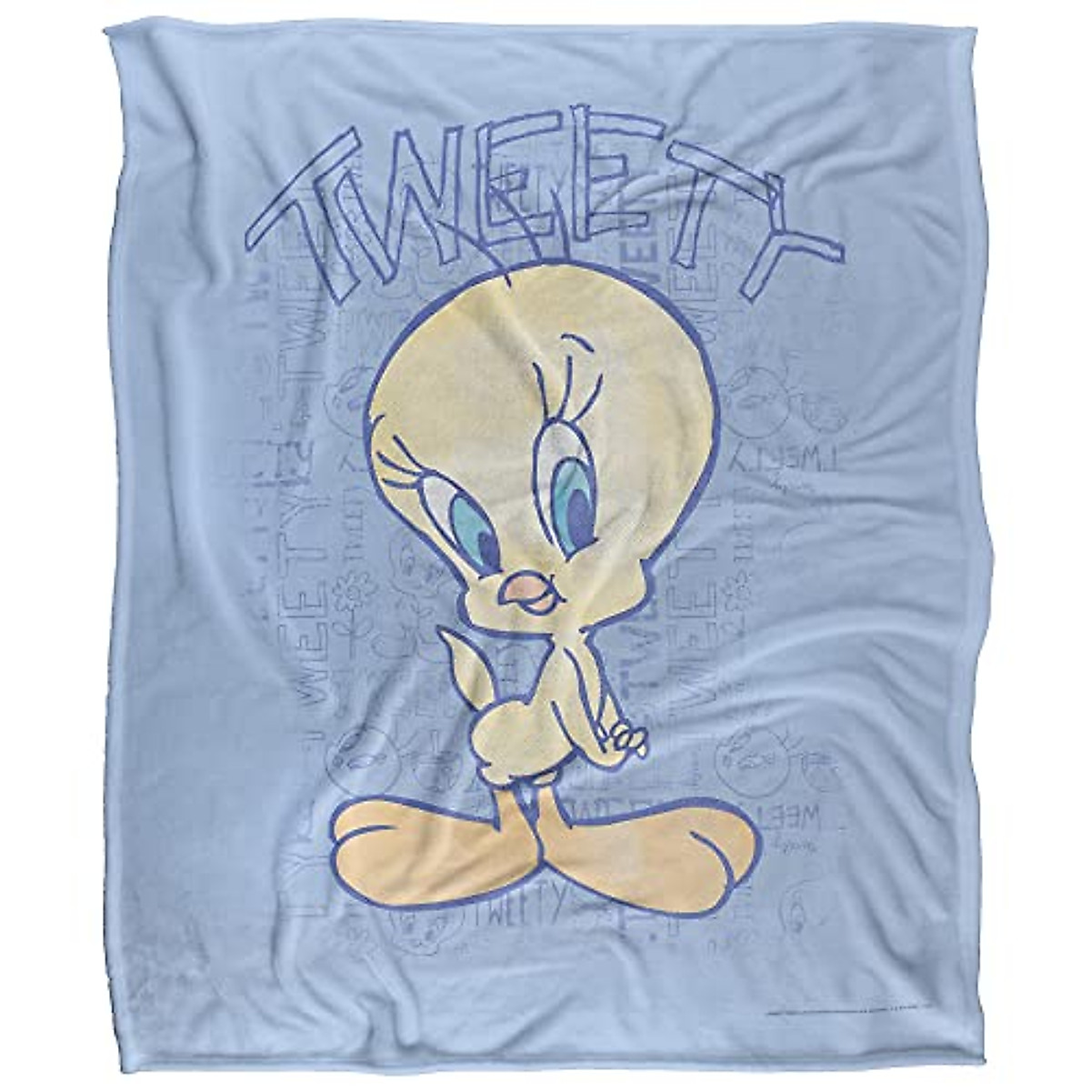 Looney Tunes Blanket, 50"x60", Tweety Fade Silky Touch Super Soft Throw