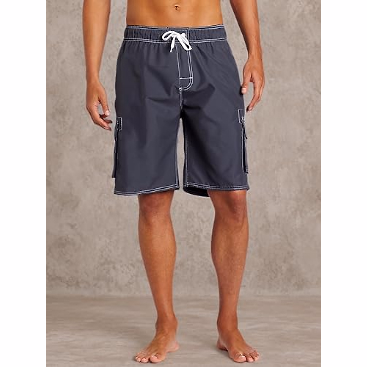 Kanu Surf Men's Standard Barracuda Swim Trunks (Regular & Extended Sizes), Charcoal, Large