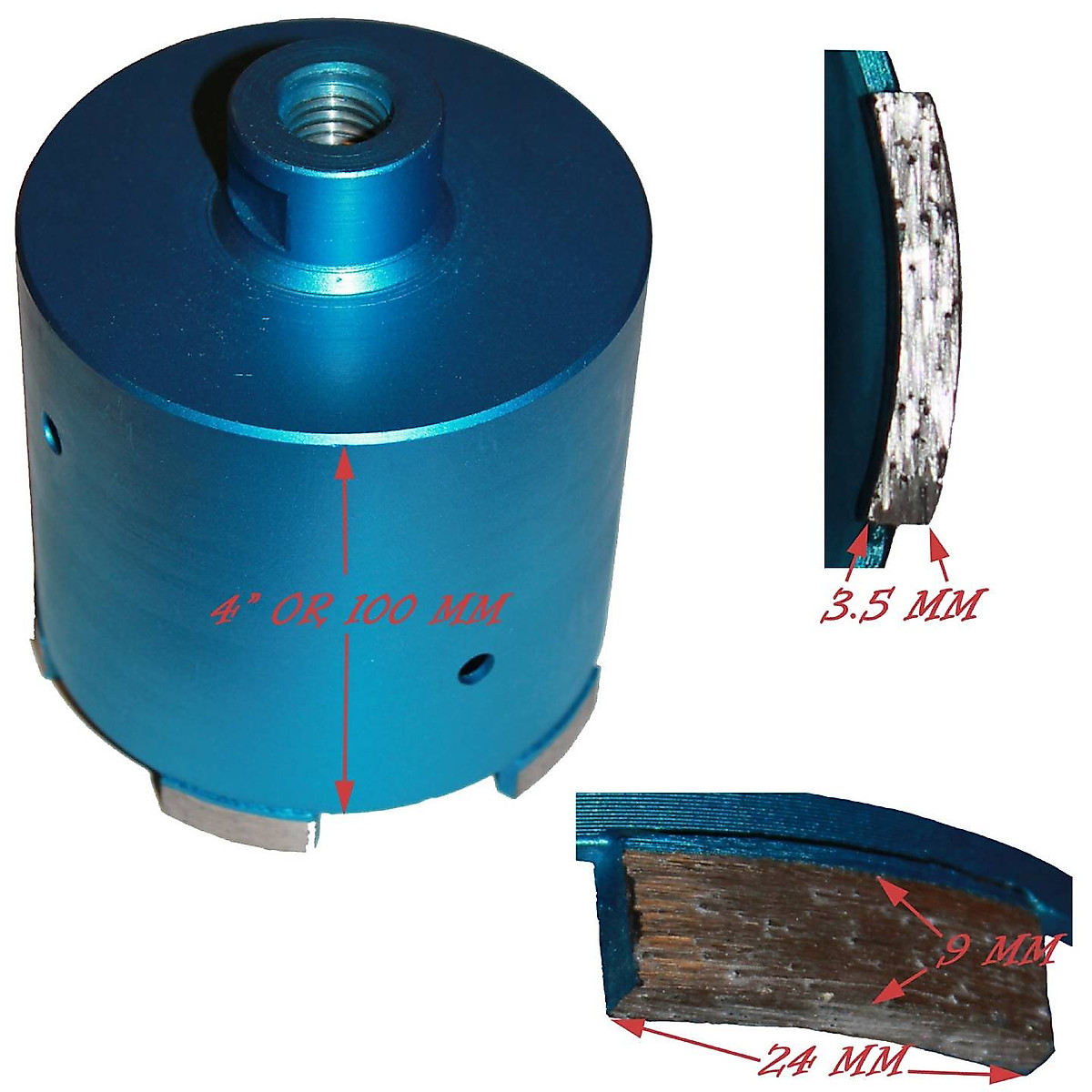 3 inch concrete diamond hole saw - Granite Tile Masonry Stone Marble Wet Dry Core Drilling Coring Drill Bits by STADEA