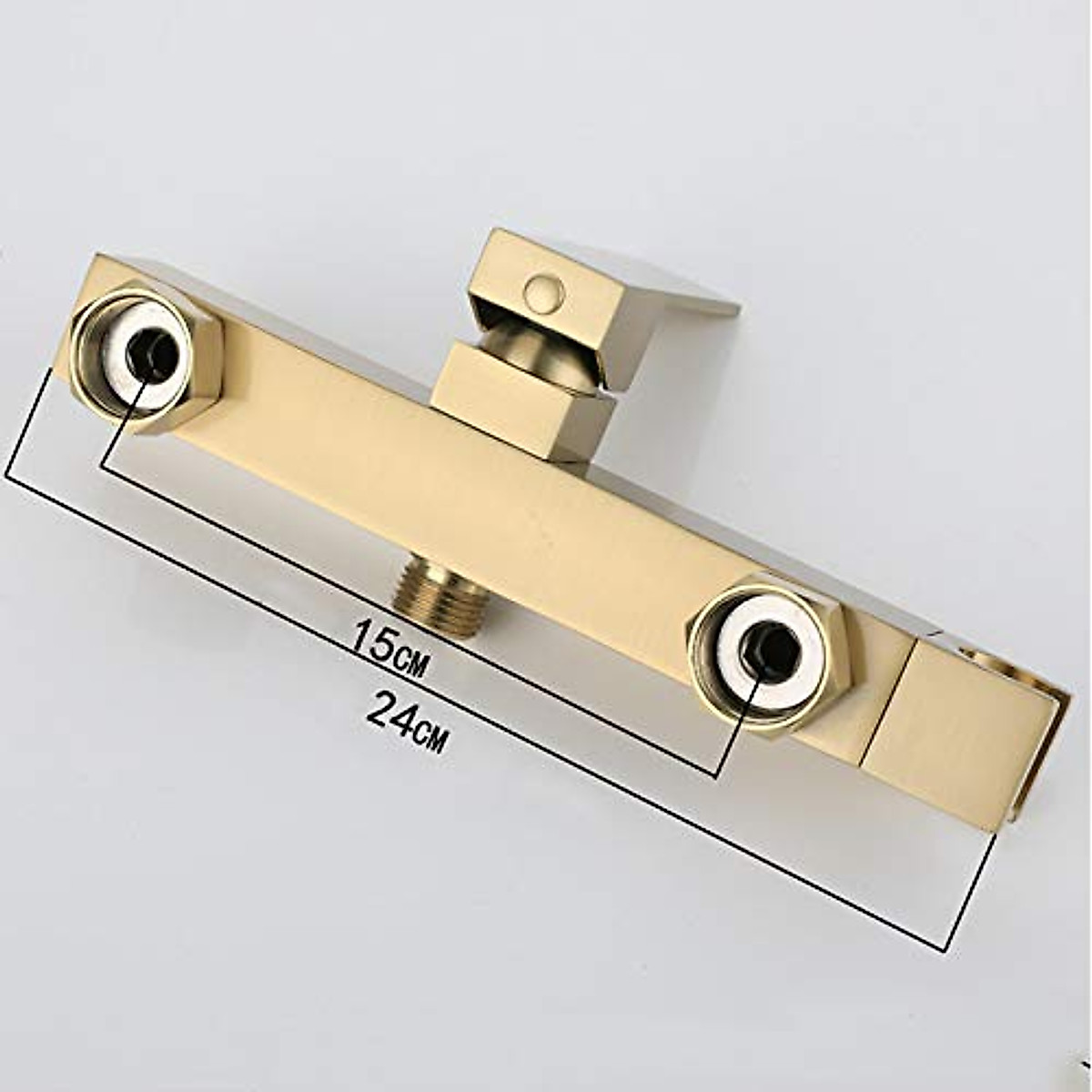 MINJING Brass Bidet Faucet Gold, Warm Mixer Strong Water Pressure Sprayer, Single Handle Wall Mount Bidet Toilet Kit, Hygienic Shower Sprayer Kit