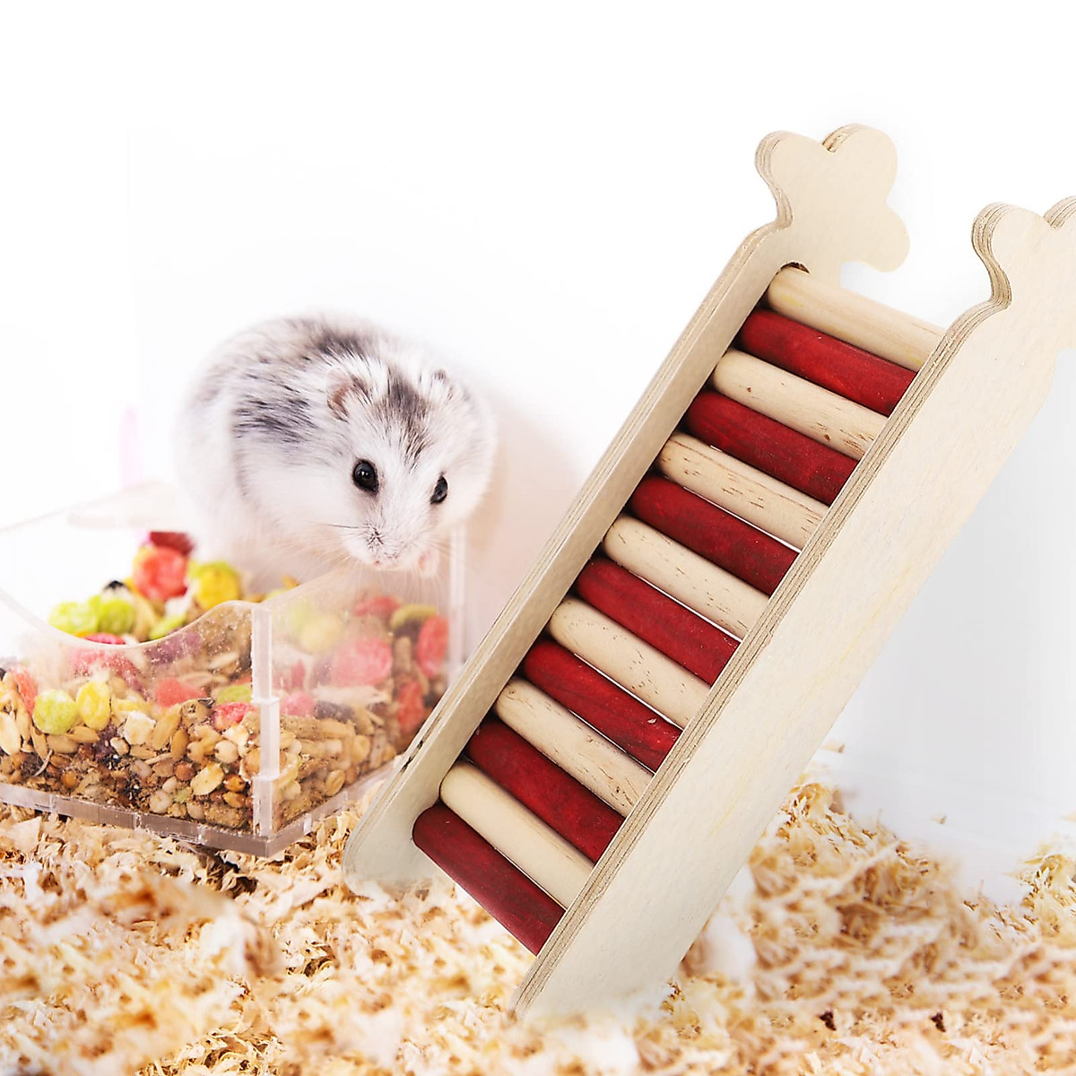 Hamster Climbing Ladder Pet Ladder Toy Ladder Plaything Decorative Ladder Toy Chinchilla Ladder Interesting Hamster Ladders Decorative Hamster Ladder Hamster Accessory
