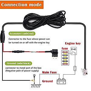 Aienxn Radar Detector Hardwire Kit,Direct Wire Wiring kit,Radar Detector Quick Connection Plug and Play Power Cord Cable,with RJ-11 Telephone Style Jack Radar Detector (13FT) Q-014