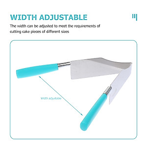 DOITOOL 2Pcs Cake Slicer Cutter Stainless Steel Cake Server Slicer Pie Knife, Cake Lifter Tools Professional Cake Knife Pastries Divider Cake Cut Clip