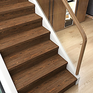 VEELIKE 36-Pack Brown Chestnut Wood Peel and Stick Floor Tile Bathroom Waterproof Wood Look Vinyl Flooring Planks 6''x36'' Self Adhesive Brown Flooring for Bedroom Living Room Kitchen