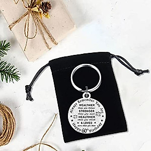 SOUSYOKYO 60th Birthday Gifts for Women Men, Make America Since 1963 Birthday Keychain, 60 Years Old Birthday Gifts ideas, Happy 60th Birthday Decoration Stuff Present
