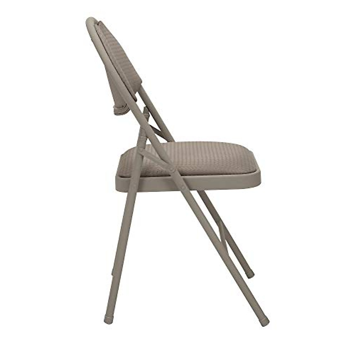 COSCO Commercial Comfort Back Fabric Folding Chair with Handle Hole, 4 pack