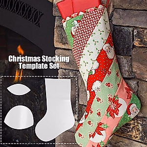 Handmade Christmas Stocking Template Set, Personalized Christmas Stockings Template for Sewing, Creative DIY Acrylic Christmas Eve Socks Sewing Quilting Knitting Stencil