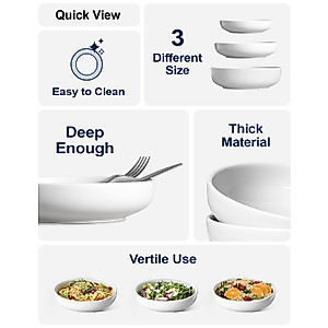 LE TAUCI Pasta Bowls 32 Ounce+large Pasta Bowls 42oz