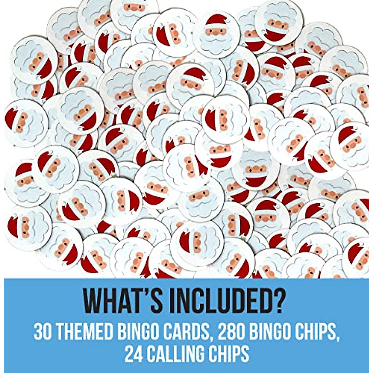 Regal Games - Holiday Bingo Set - Classroom Size Game Kit - Includes 30 Bingo Cards, 280 Bingo Marking Chips, 24 Calling Chips - 8” x 7” Cardstock